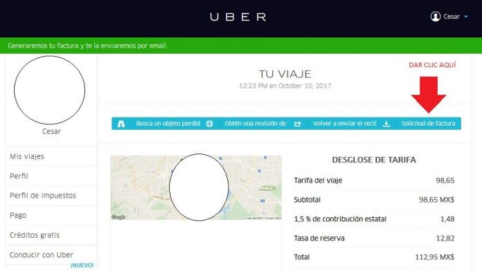 Cómo facturar mis viajes de Uber - Contador Contado