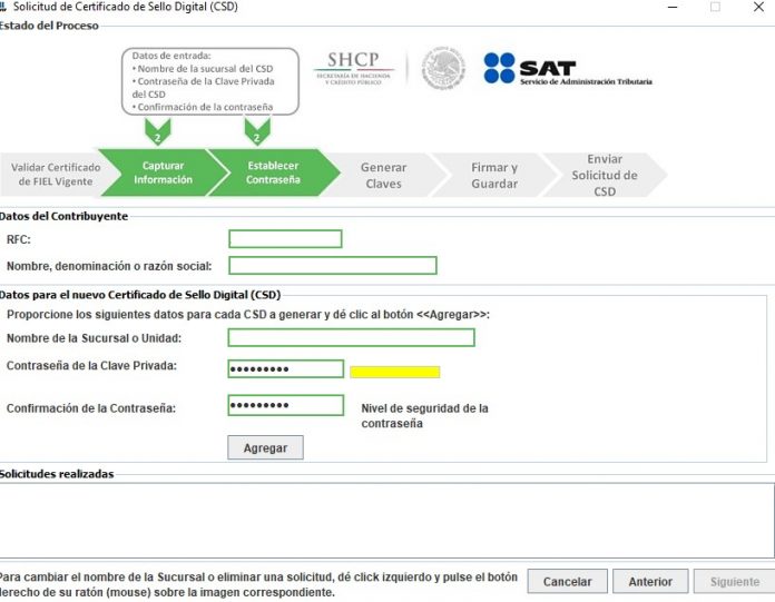 Solicitud de certificado de sello digital en la nueva pagina del SAT ...